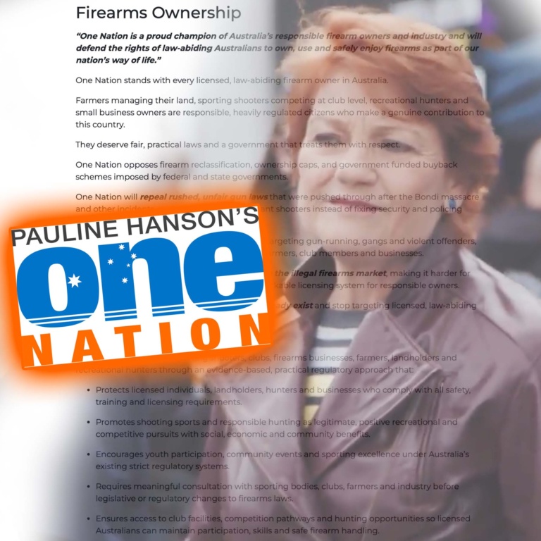 One Nation releases strong new firearms policy - Sporting Shooter